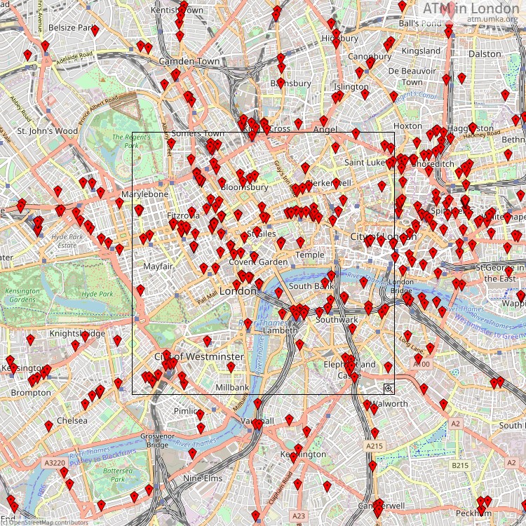 ATM London Map ATM London Map